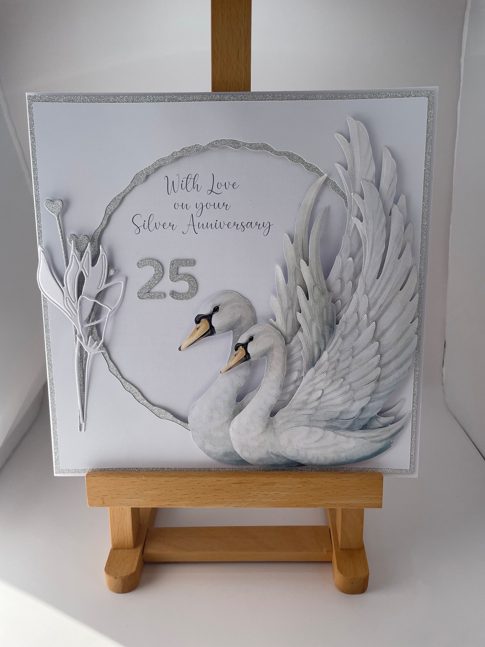 25th Wedding Card 25th Anniversary Card Silver Anniversary - Etsy