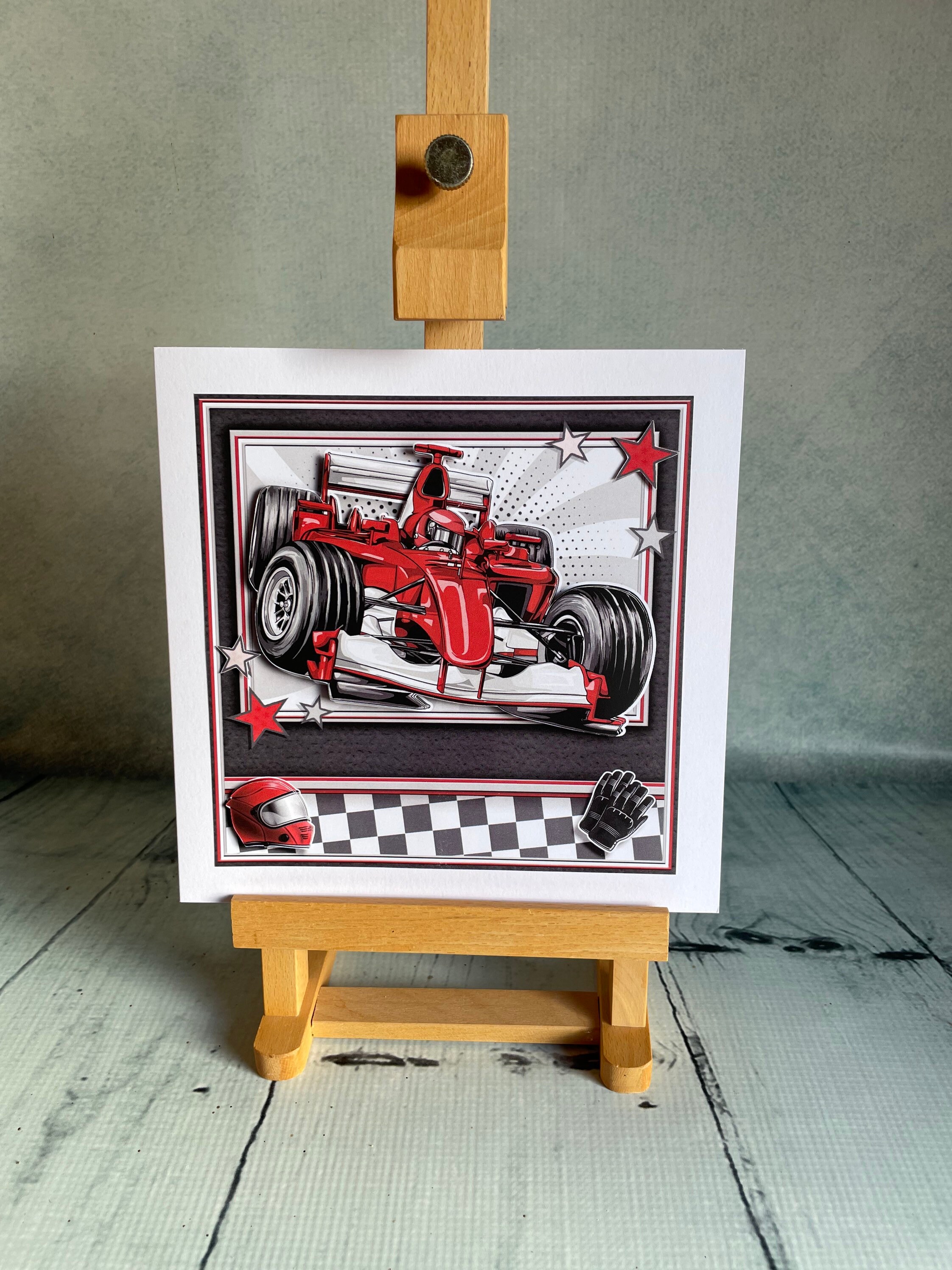 Racing Car Birthday Card Any Age Card Boys Birthday Card - Etsy UK