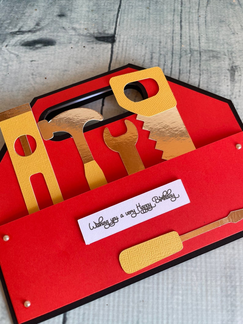 Tool Box Birthday Card ,mechanics Birthday Card, Tool Box Card, Tool ...