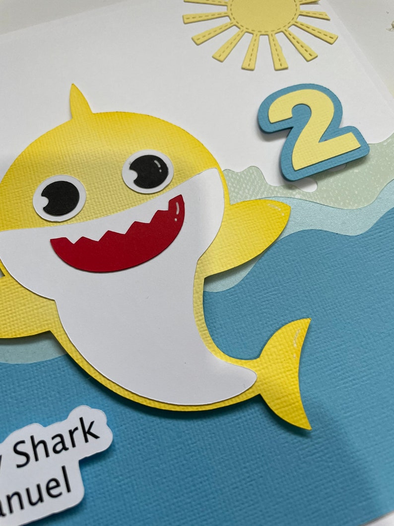 Baby Shark Birthday Card First Birthday Personalised - Etsy