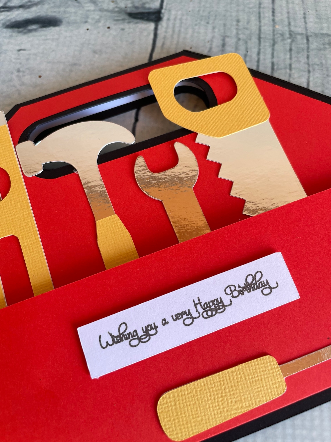 Tool Box Birthday Card ,mechanics Birthday Card, Tool Box Card, Tool ...