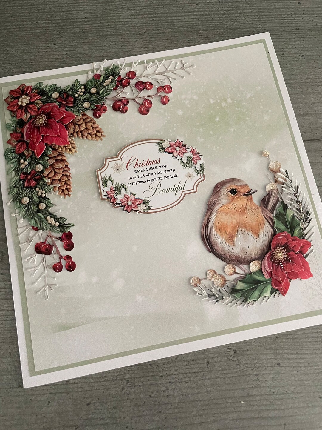 Robin Christmas Card 3d Christmas Card Robin Christmas Card Christmas ...