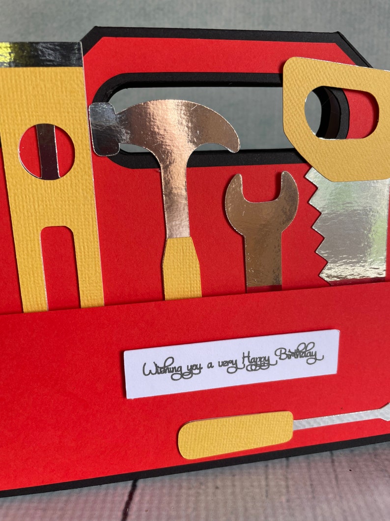 Tool Box Birthday Card ,mechanics Birthday Card, Tool Box Card, Tool ...