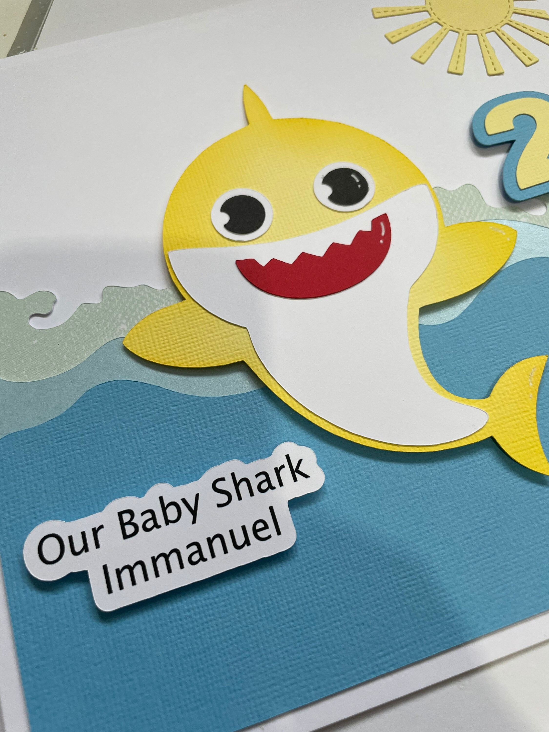 Baby Shark Birthday Card First Birthday Personalised - Etsy