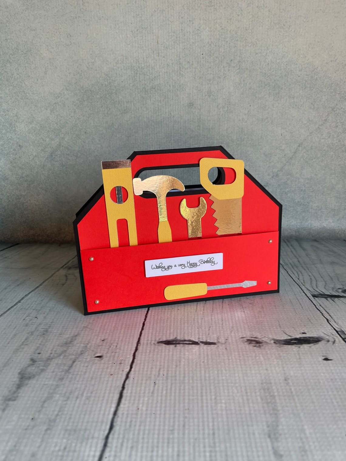 Tool Box Birthday Card ,mechanics Birthday Card, Tool Box Card, Tool ...