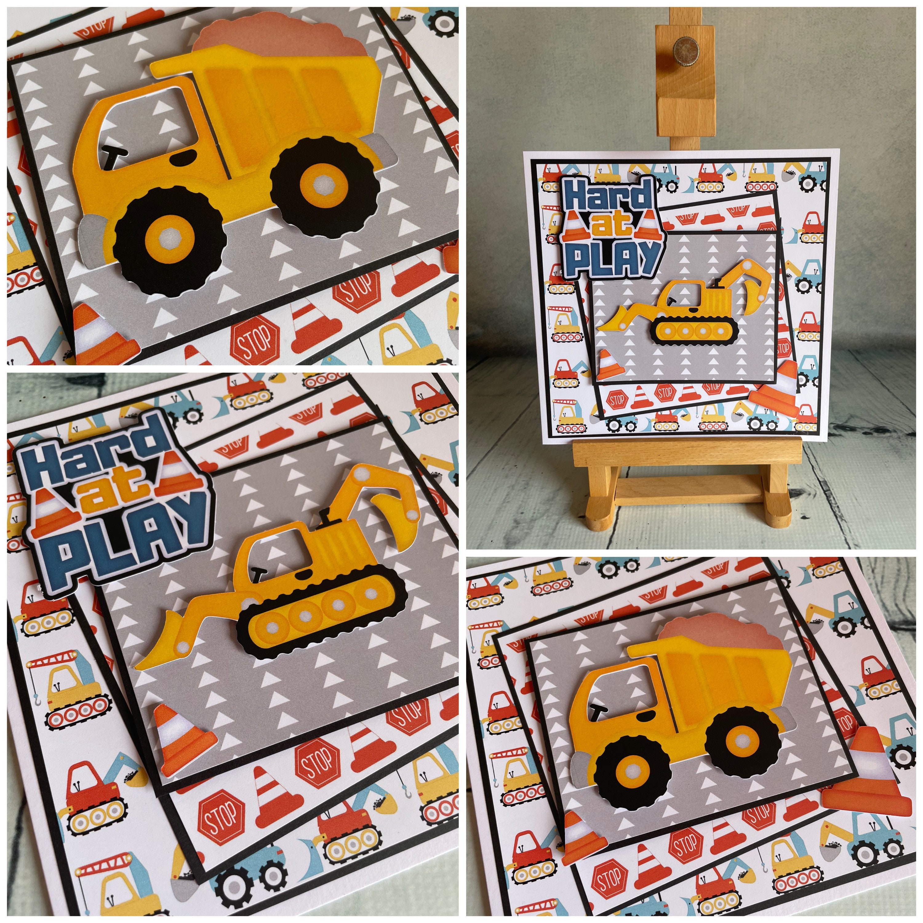 Childrens Digger Card Truck Birthday Card Boys Birthday Card Bob the ...