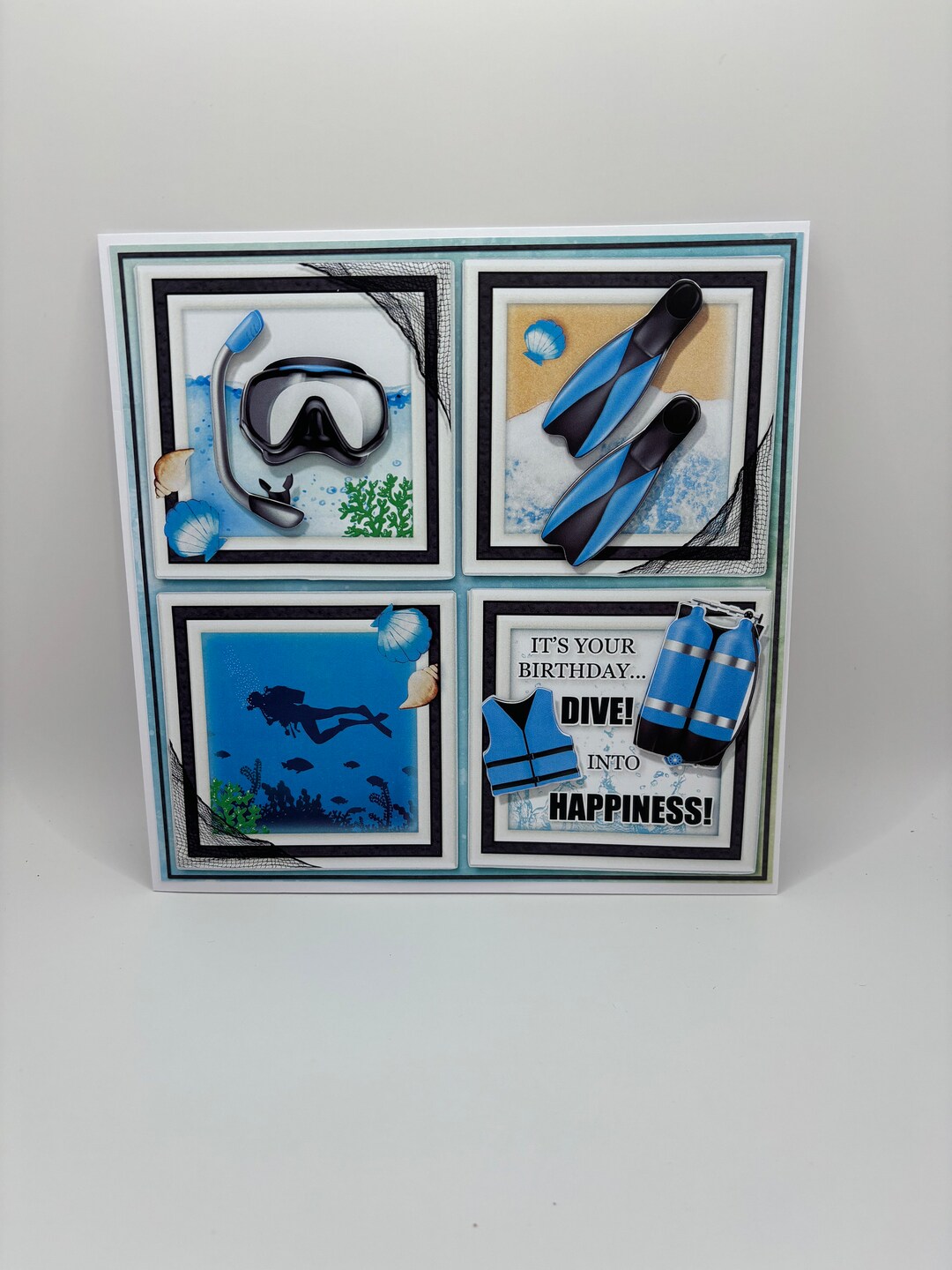 Diving Birthday Card Deep Sea Diving Birthday Card, Any Age Divers Card ...
