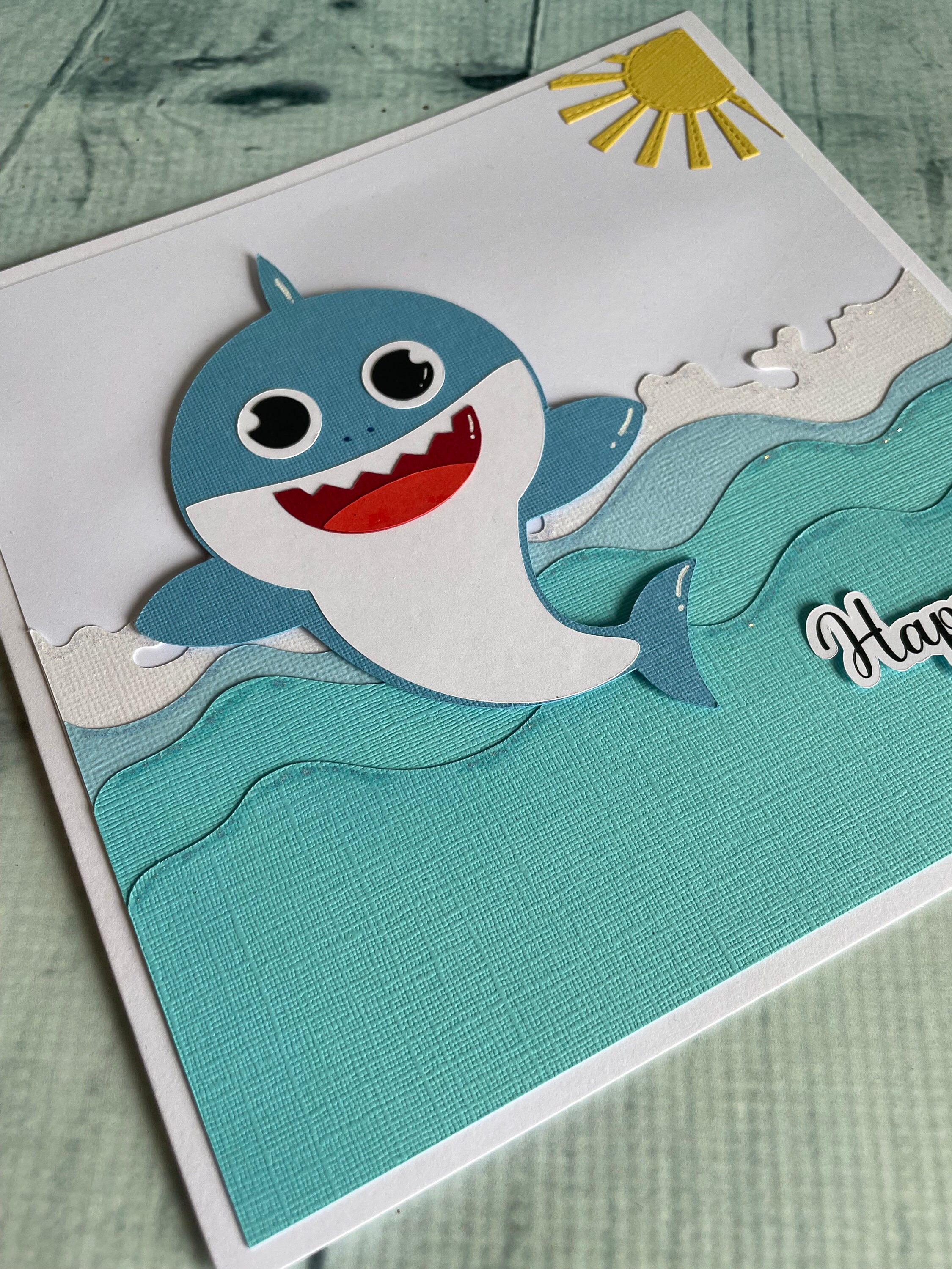 Baby Shark Birthday Card First Birthday Personalised - Etsy