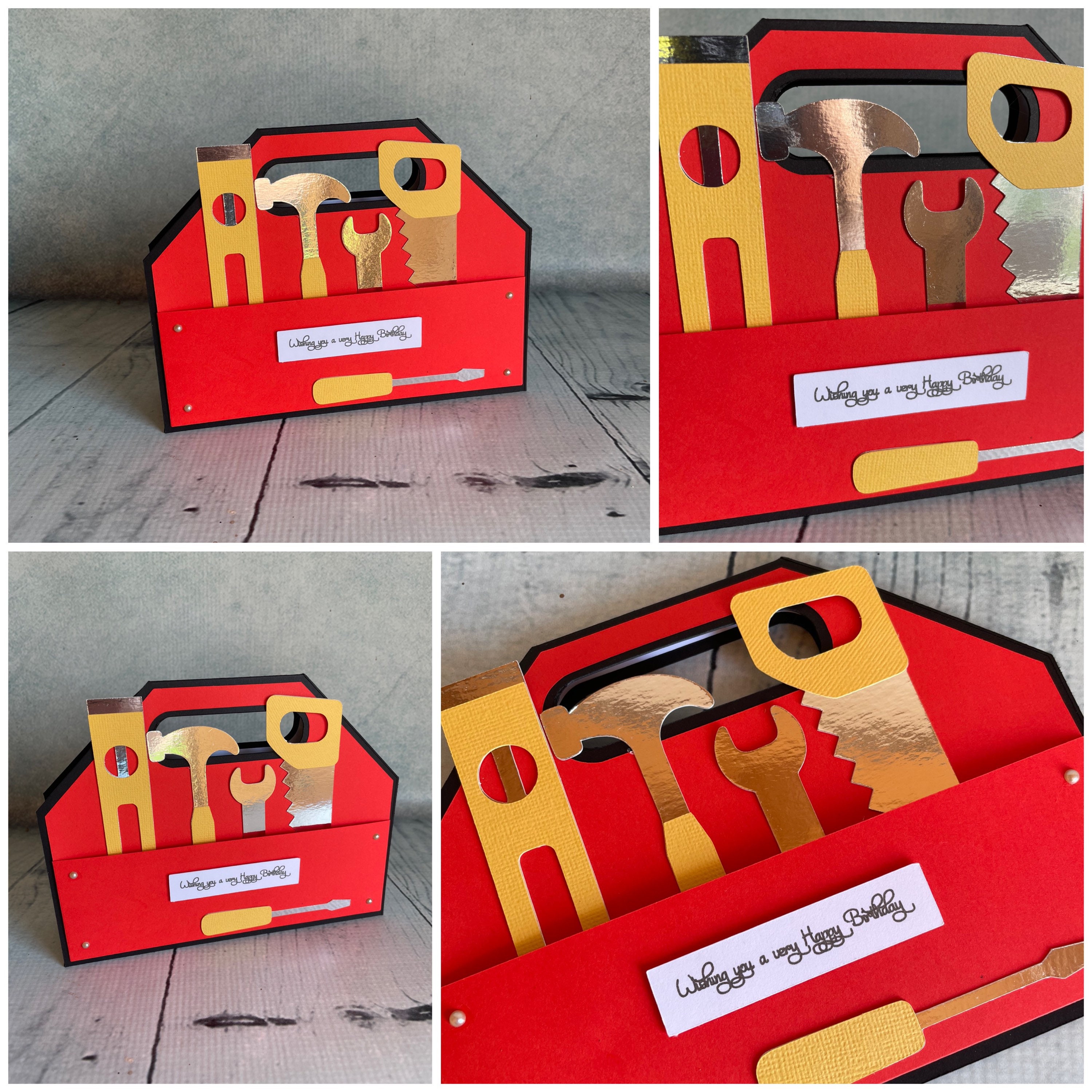 Tool Box Birthday Card ,mechanics Birthday Card, Tool Box Card, Tool ...