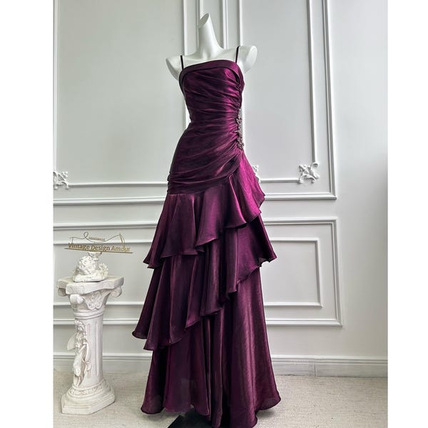 Purple Mermaid Dress - Etsy UK