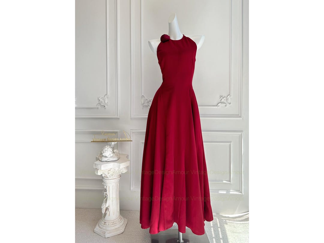 Handmade Red Rose Prom Dress - Etsy