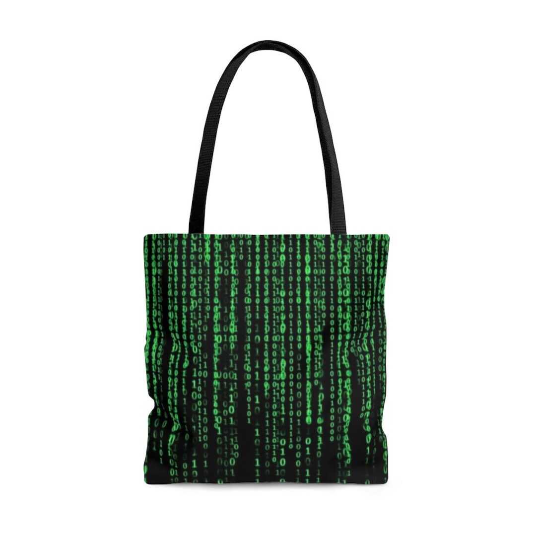 Matrix Tote Bag, Matrix Binary Code Eco Friendly Bag, Creative Presents ...