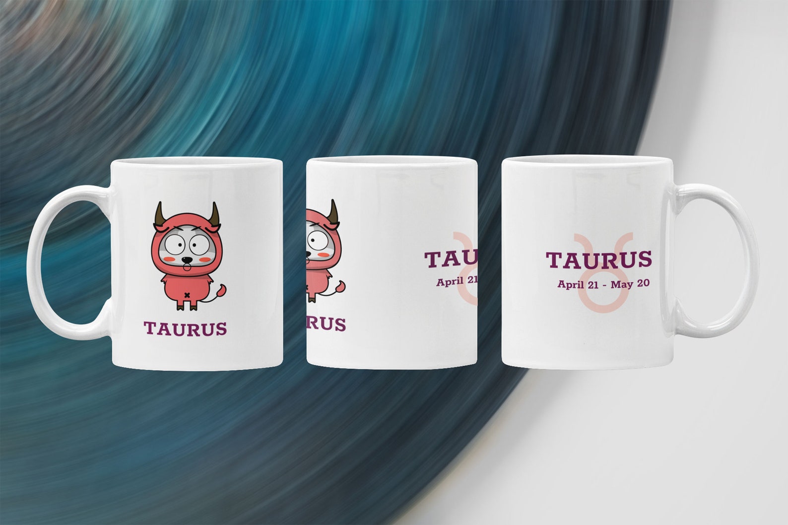 Taurus Cartoon Zodiac Sign Taurus Coffee Mug Taurus Cup - Etsy