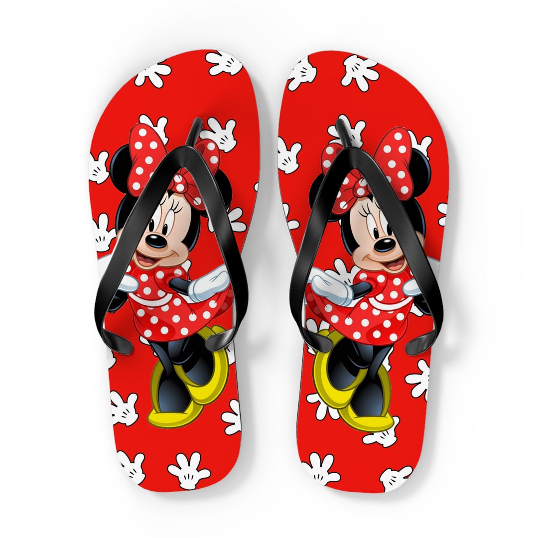 Minnie Mouse Unisex Flip Flops, Disney Unisex Flip-flops, Disney Adult ...