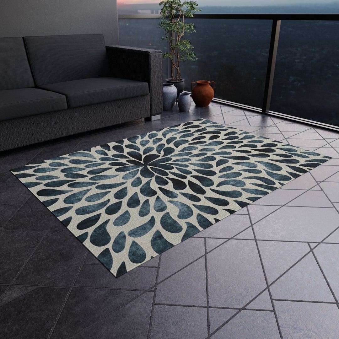 Unique Collection Colorful Outdoor Rug, Abstract, Modern Area Rug ...