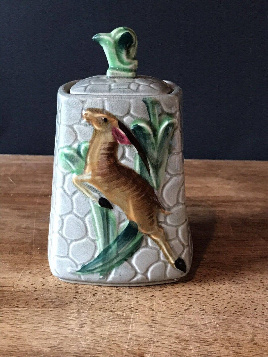 L Batlin and Son Vintage Leaping Gazelle Antelope Sugar Jar - Etsy
