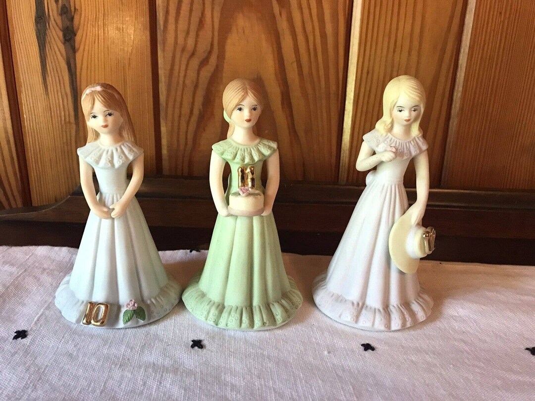 VTG Enesco Figurine Growing up Birthday Girl Set of 3 Ages - Etsy