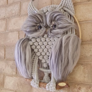 Big Macrame Owl Decoration - Etsy
