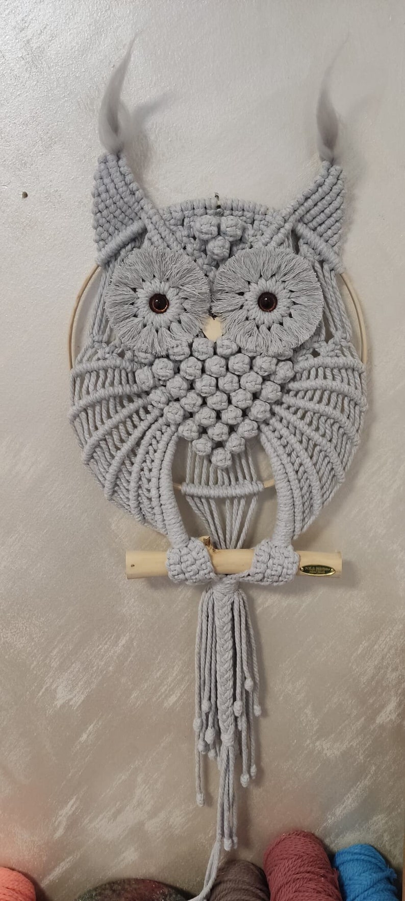 Big Macrame Owl Decoration - Etsy