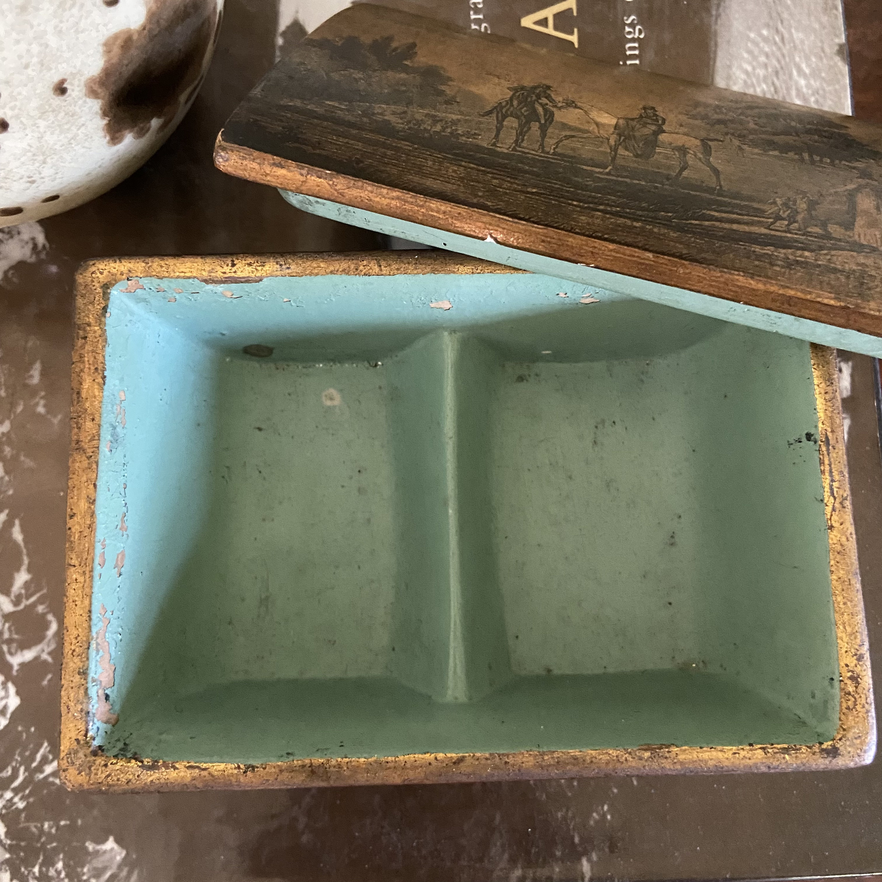 Classic Vintage Borghese Chalk Ware Lidded Box Gift Decor Spring Gift ...
