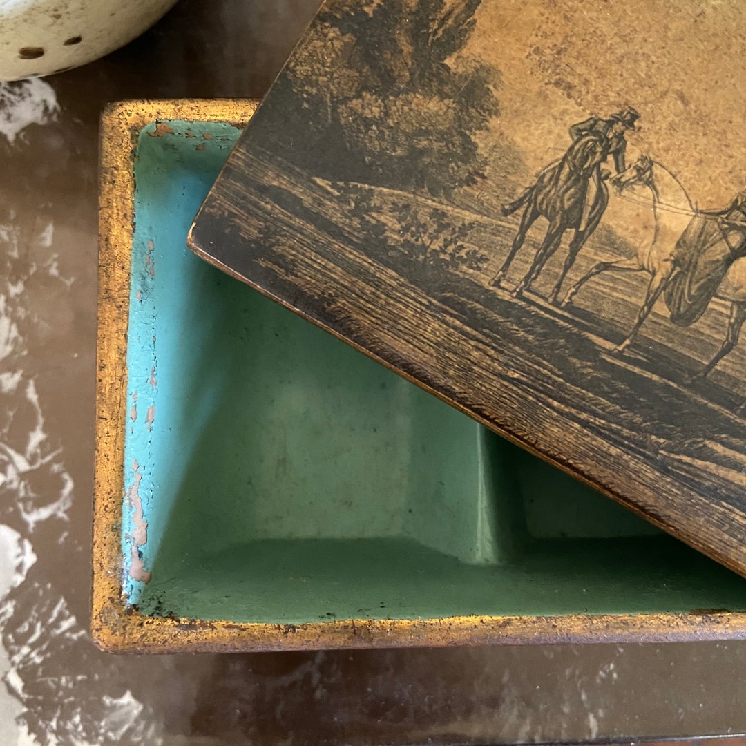 Classic Vintage Borghese Chalk Ware Lidded Box Unique Gift Decor - Etsy