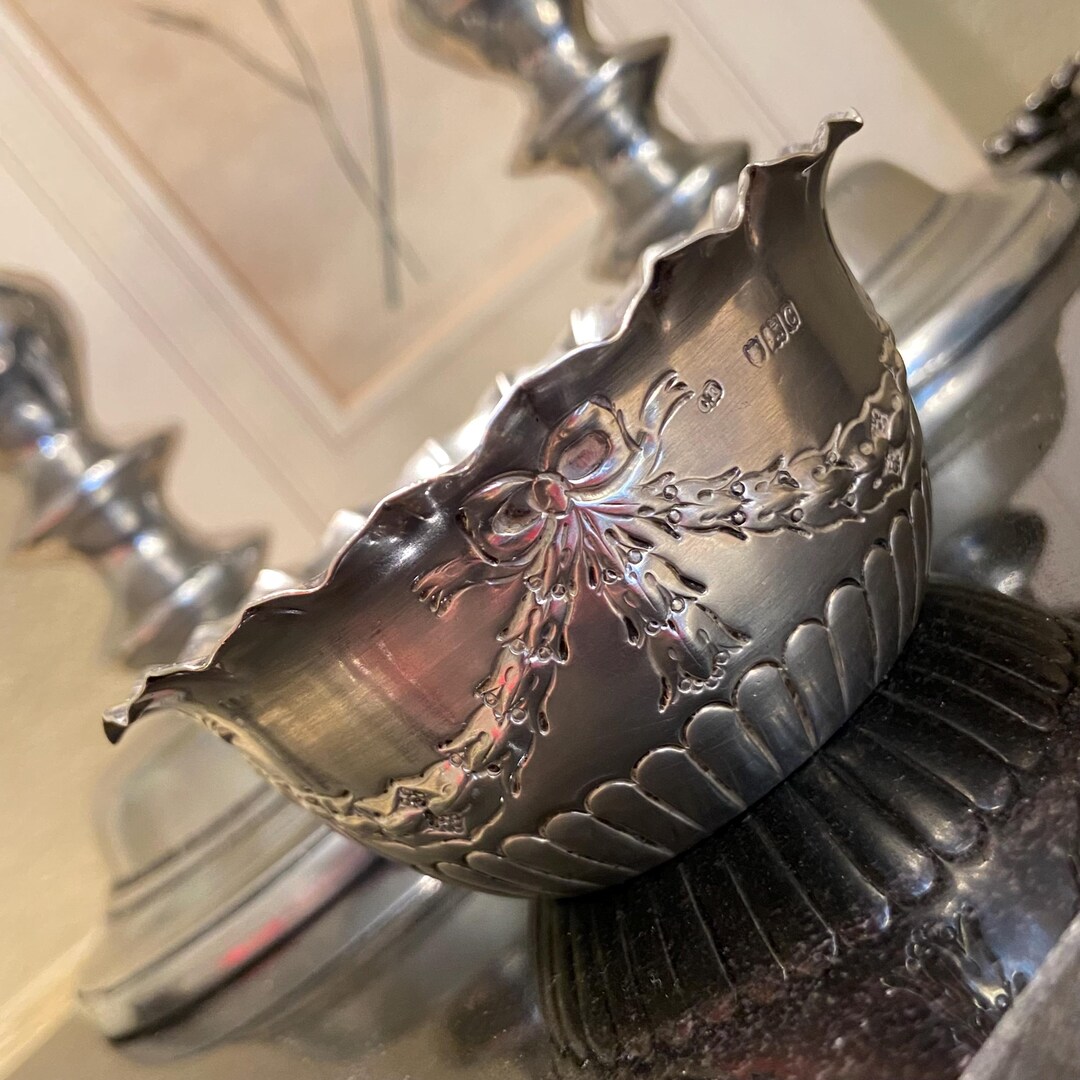 Antique English Sterling Silver Bowl Charles Edwards Silversmith ...