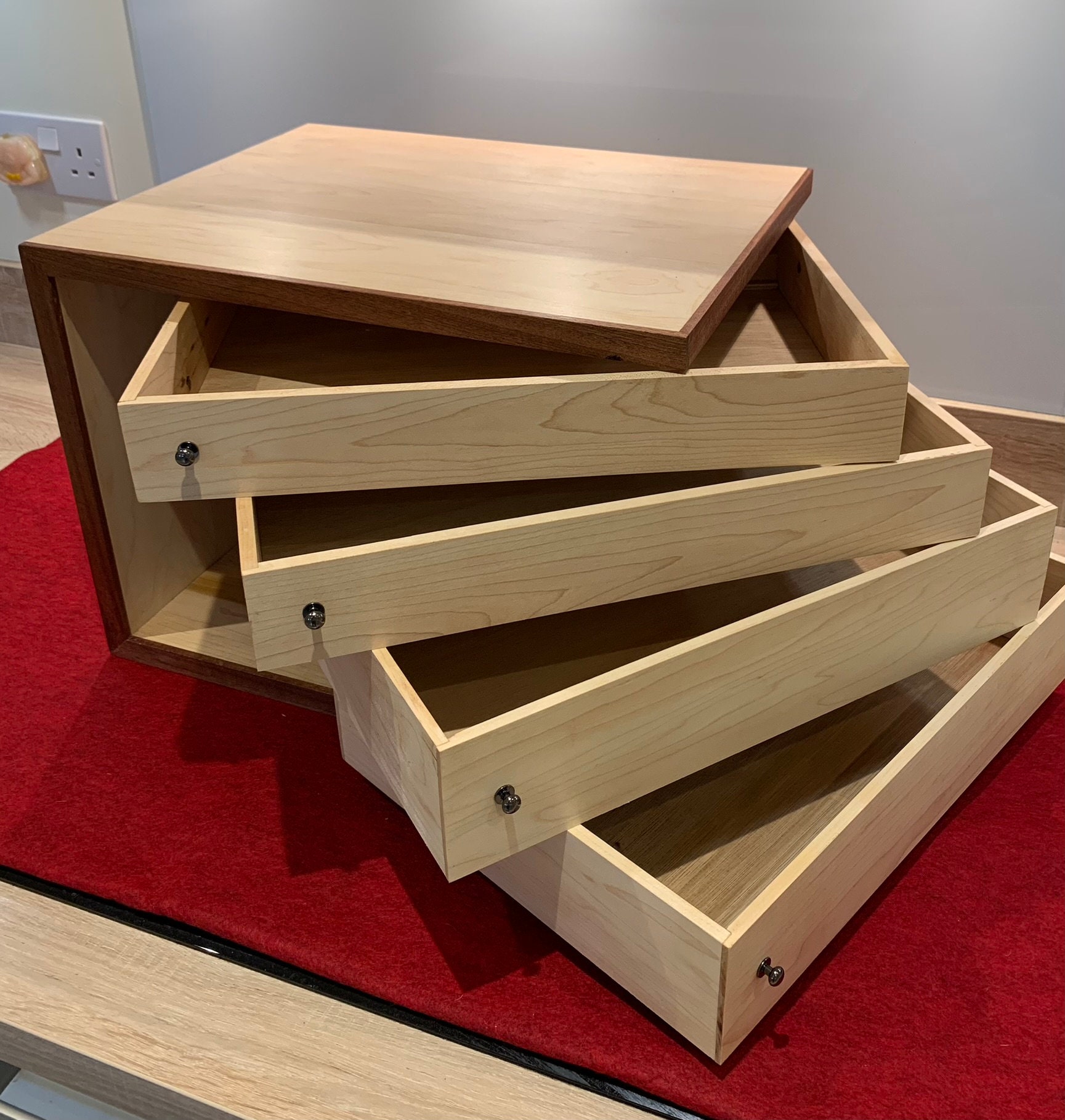 SOLD Bespoke Artists Brush and Paint Storage Cabinet / Box With Swivel ...