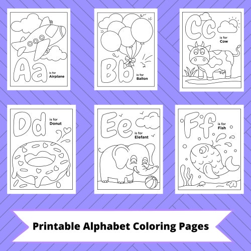 Alphabet Coloring Pages Printable Worksheets Preschool - Etsy