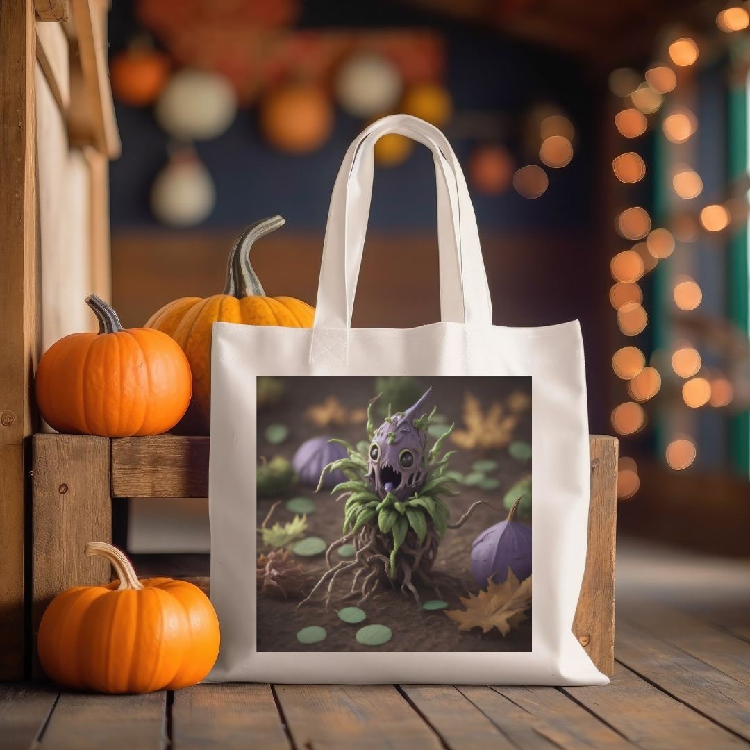 Magical Haunted Plant Roots Tote Bag for Happy Pet Plant Lovers Purple ...