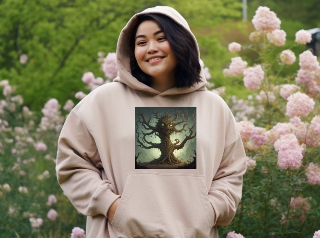 Sentient Monster Tree Creeping Forest Creature Hoodie Plus Sized ...