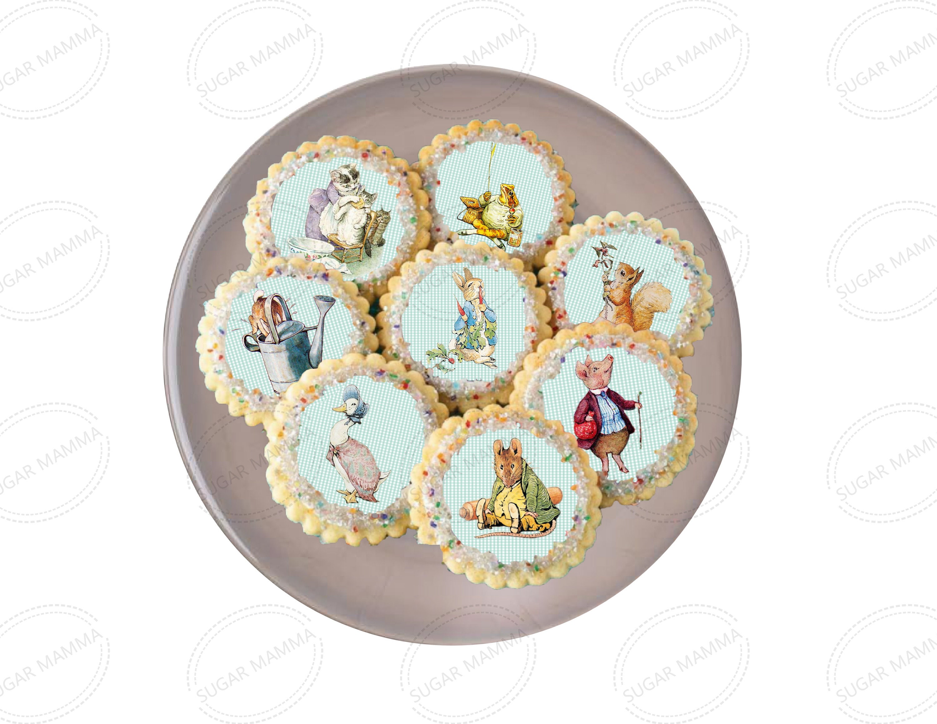 Peter Rabbit Beatrix Potter Cookie Toppers, Cupcake, Birthday Cookie ...