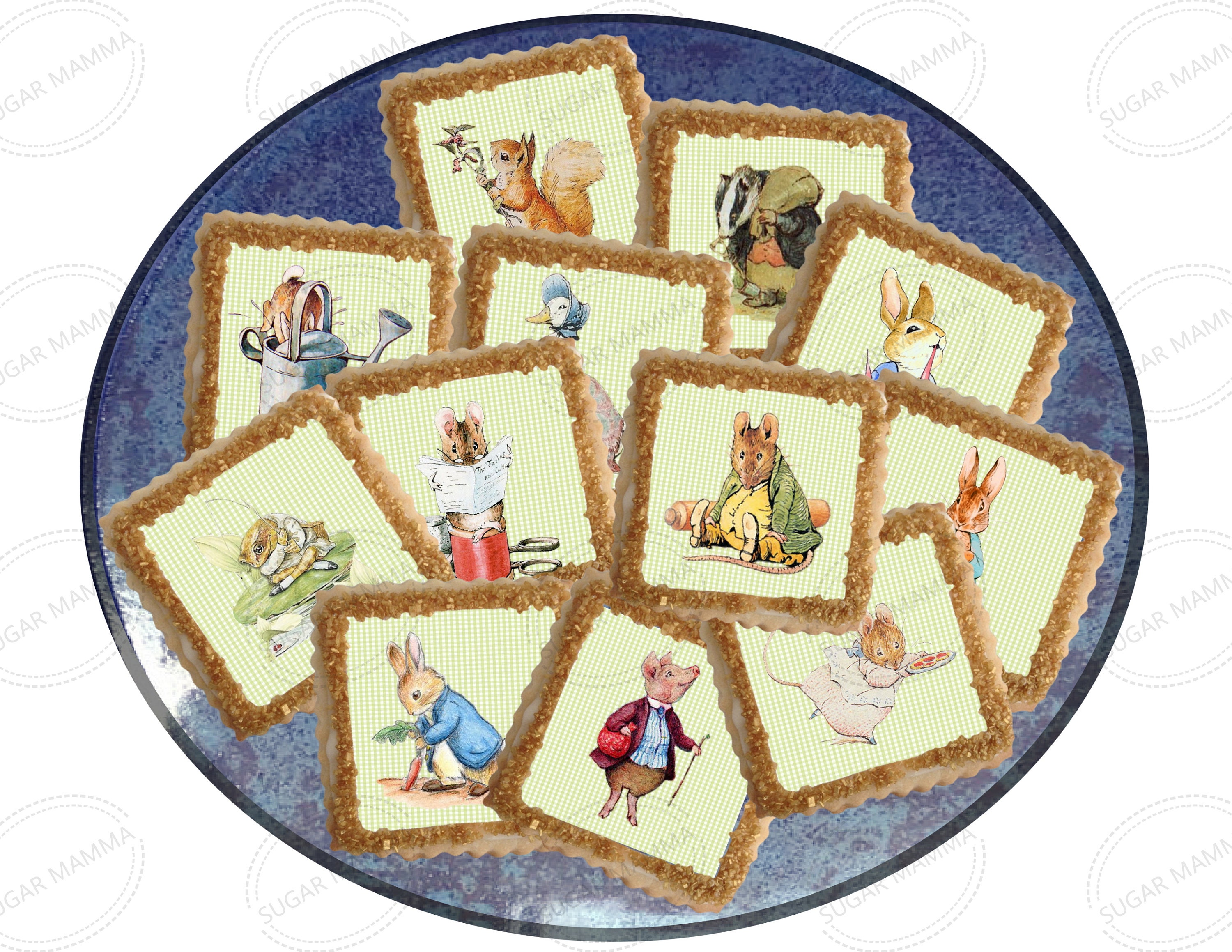 Peter Rabbit Beatrix Potter Cookie Toppers, Cupcake, Birthday Cookie ...