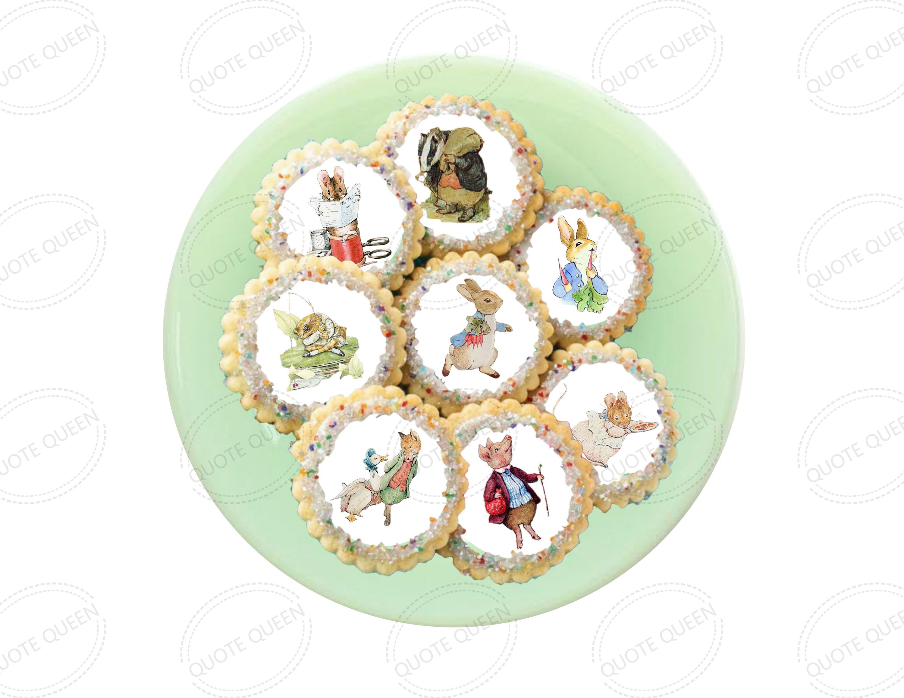 Peter Rabbit Beatrix Potter Cookie Toppers Cupcake Birthday - Etsy