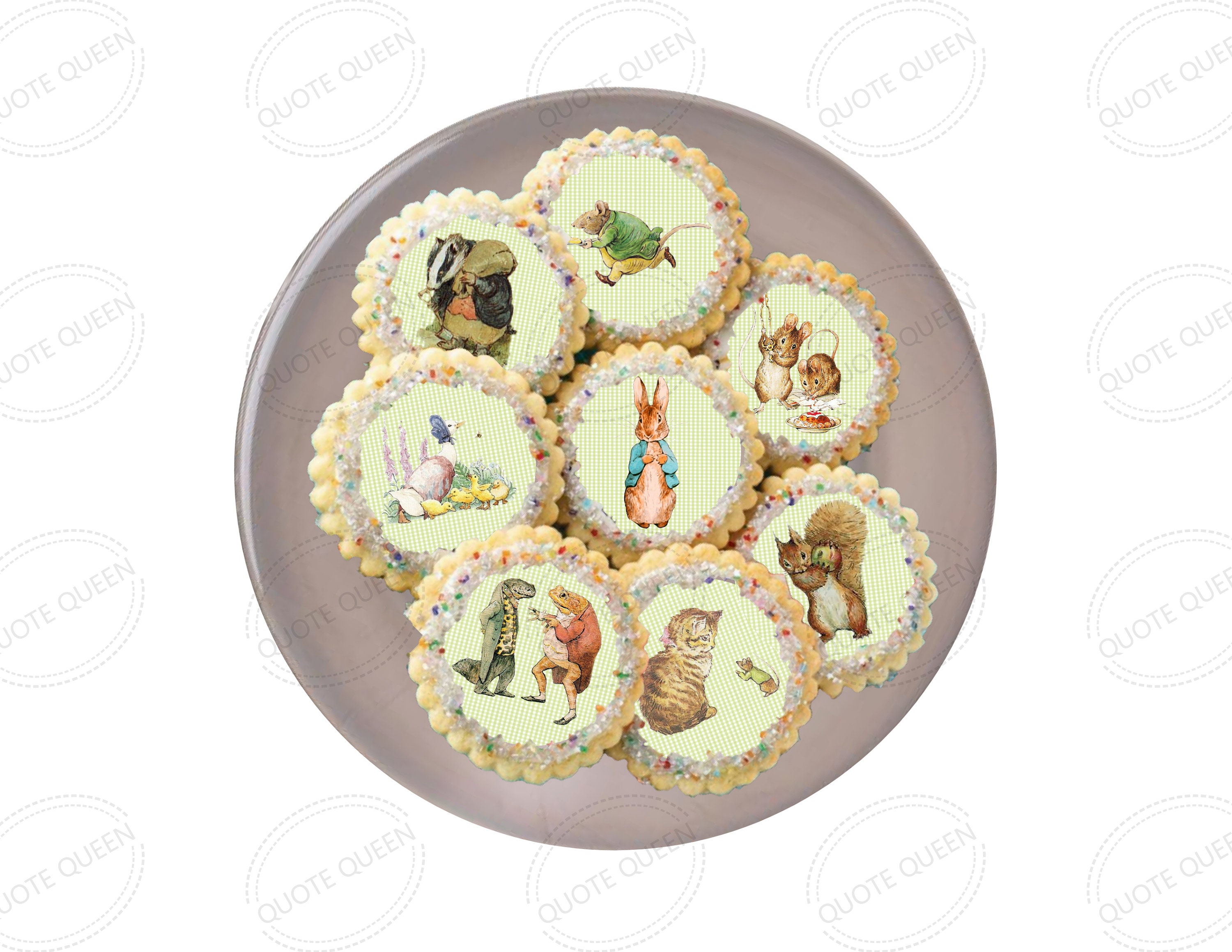 Peter Rabbit Beatrix Potter Cookie Toppers, Cupcake, Birthday Cookie ...
