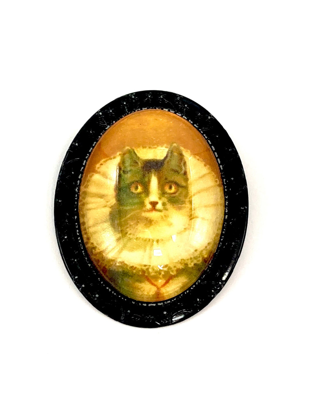 The Widow by Frederick Dielman (1847-1935) Brooch, Victorian Cat With ...