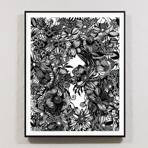 Black and White Art awkward Emotional Abstract - Etsy