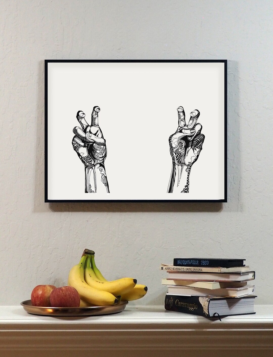 Black and White Art sign, Emotional Abstract Art, Monochrome Original ...