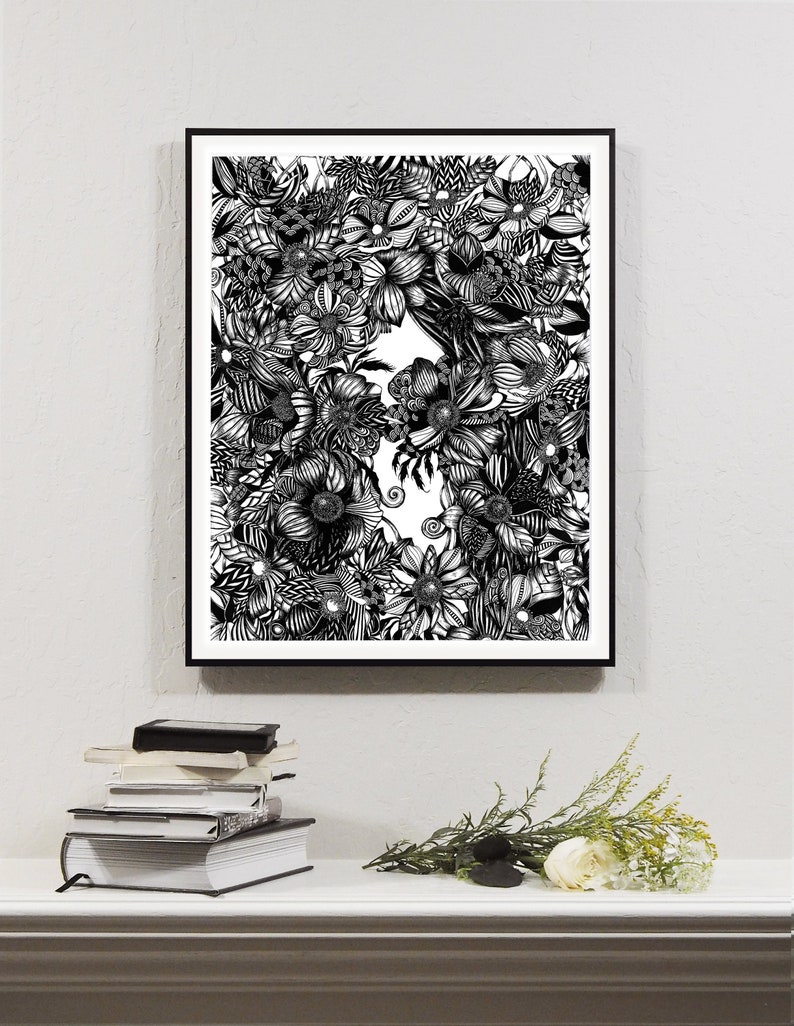 Black and White Art awkward Emotional Abstract - Etsy