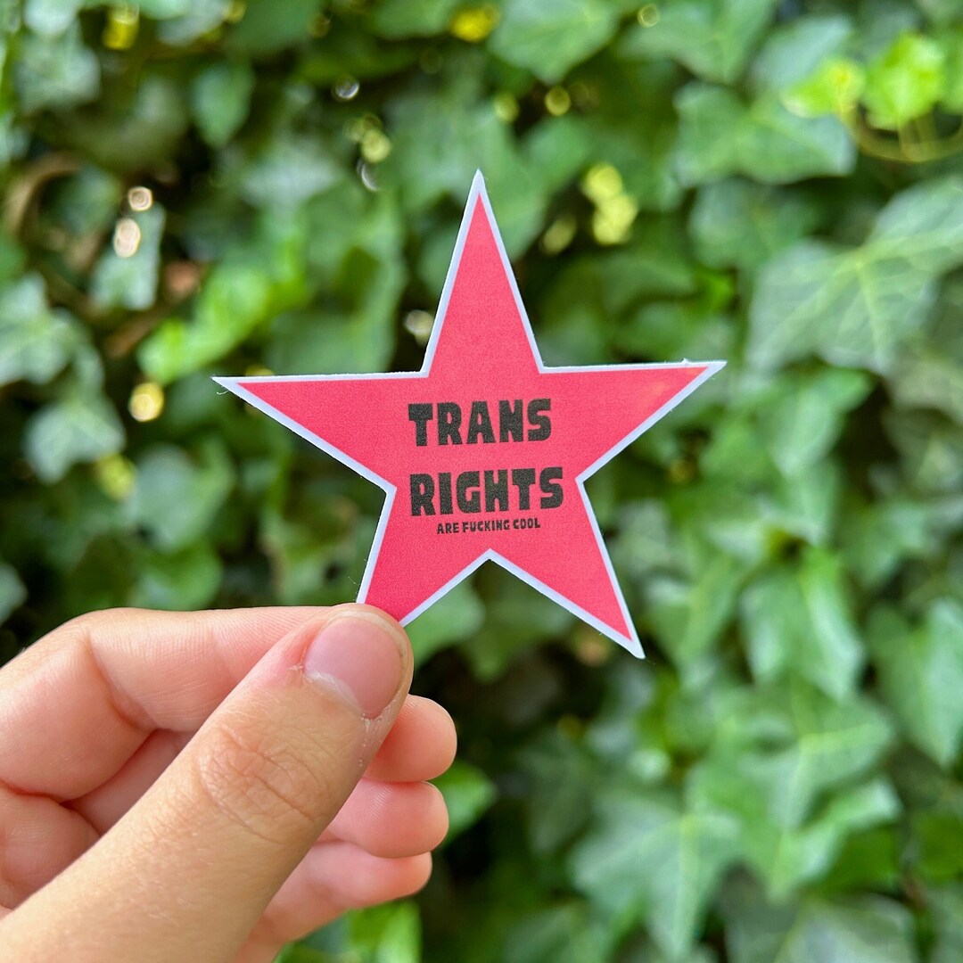 Waterproof Trans Rights Are F*cking Cool Star Sticker Trans Pride ...