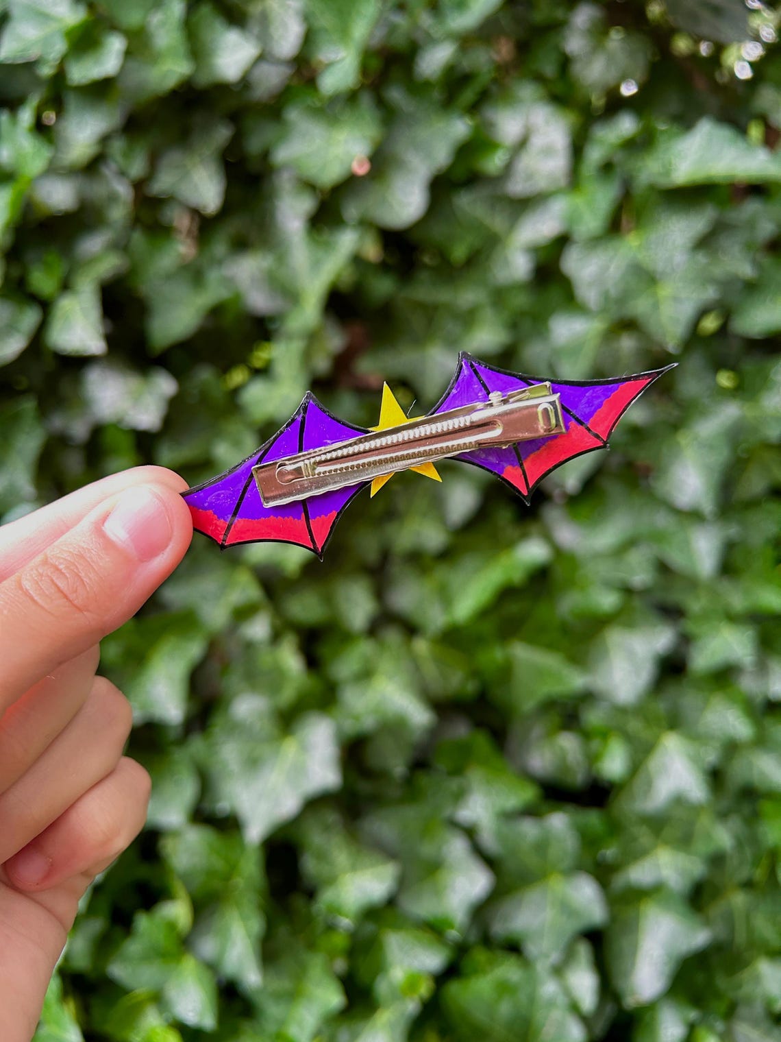 Bat Wing Star Handmade Original Design Cute Spooky Simple Hair Clip ...