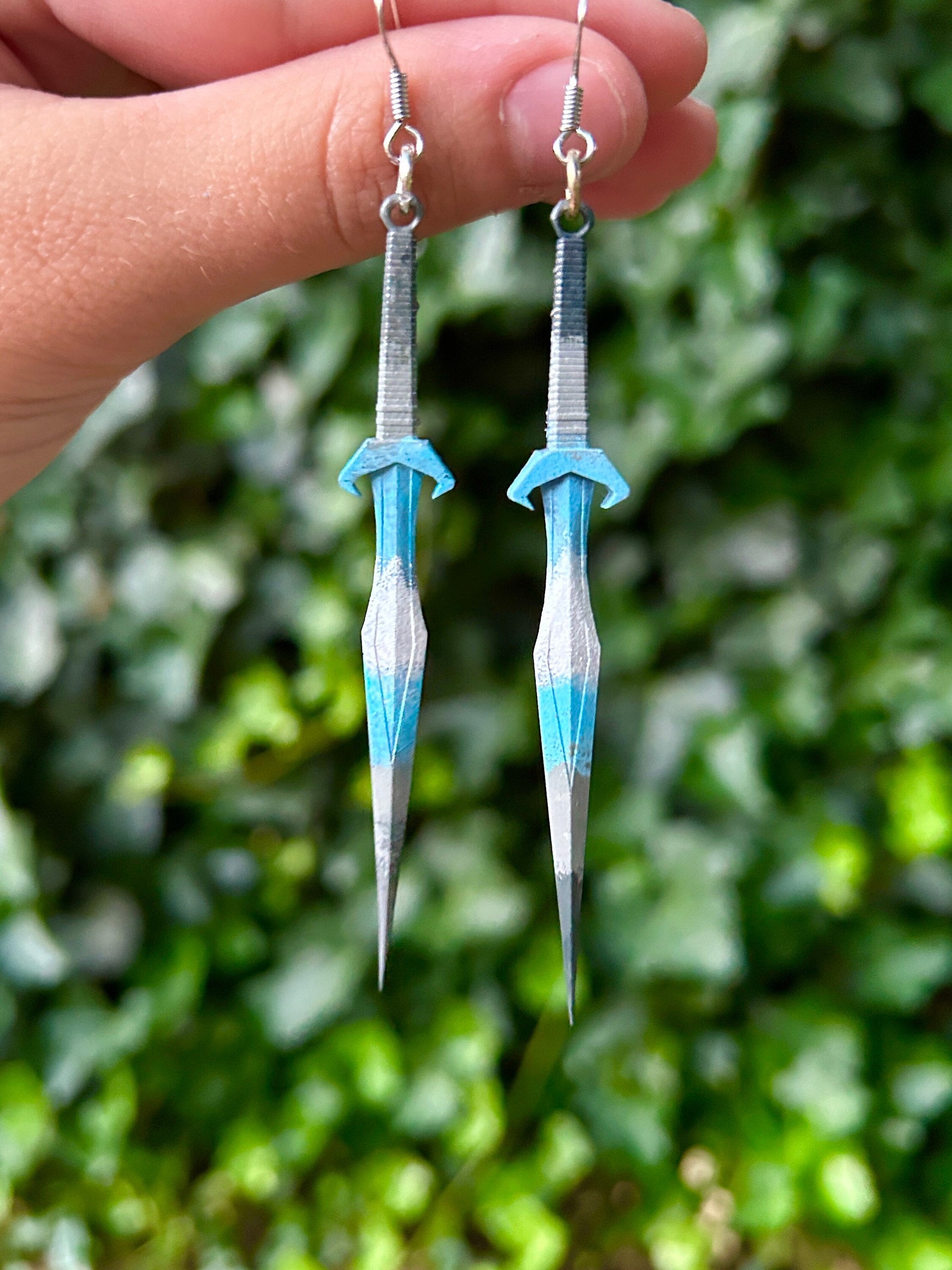 Pride Sword Earrings Demiboy Pride Handmade Hand Painted Nickel Free ...