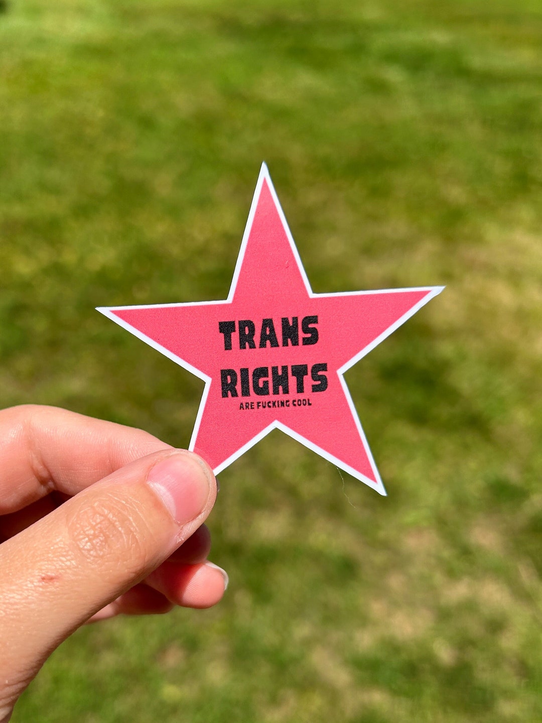 Waterproof Trans Rights Are Fcking Cool Star Sticker Trans Pride ...