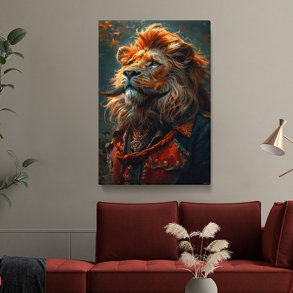 Lion Canvas - Etsy