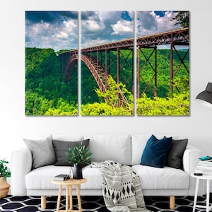 New River Gorge Bridge Poster or Canvas Ready to Hang West Virginia ...