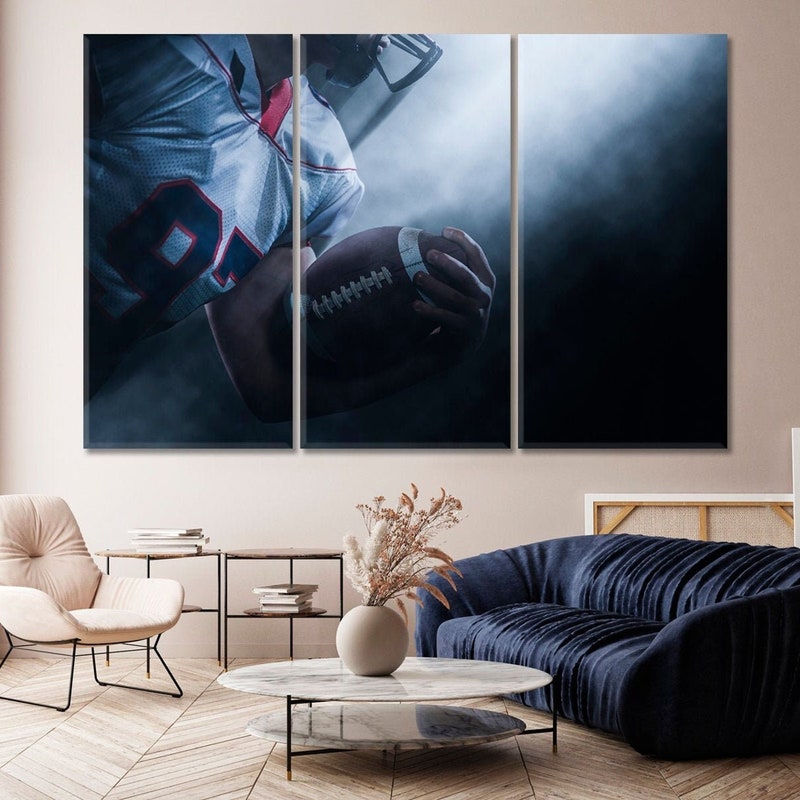 Football Player Canvas - Etsy