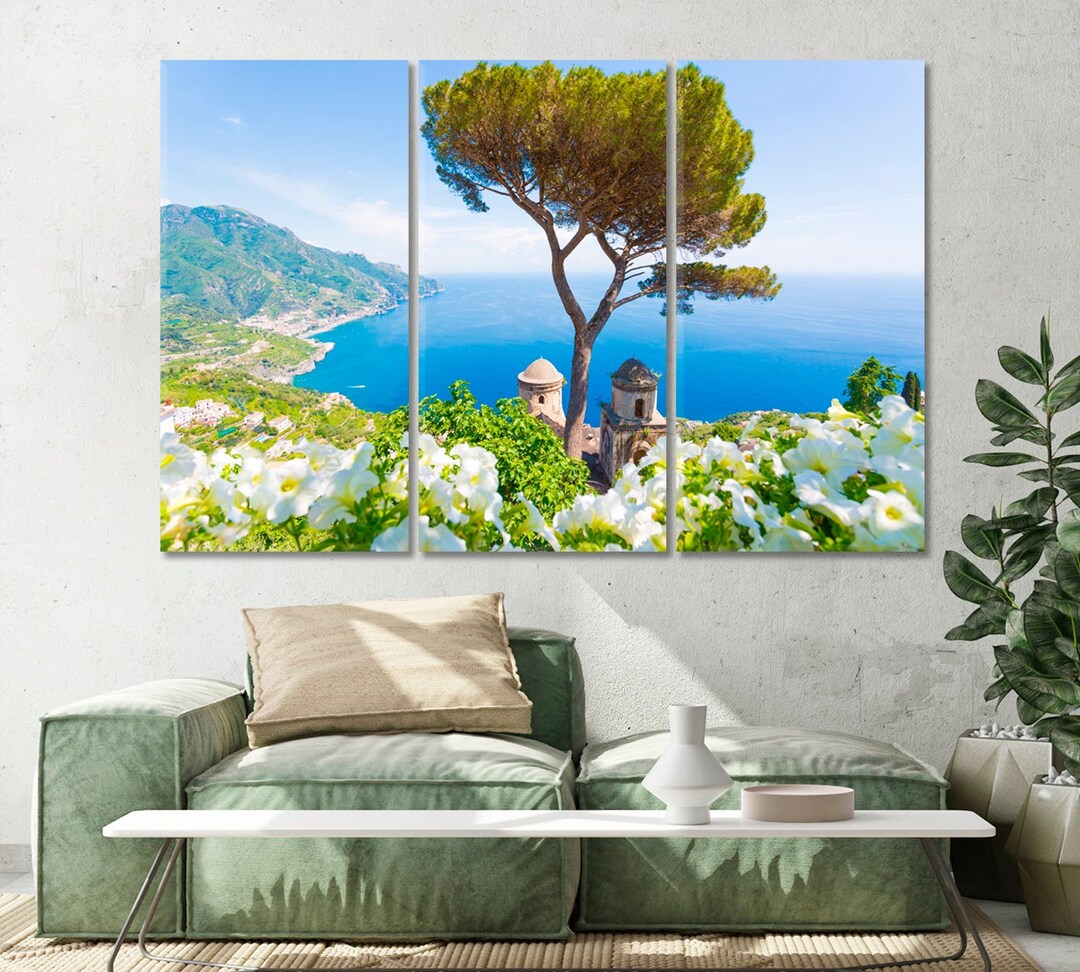 Amalfi Coast Canvas Print Amalfi Coast Wall Decor Italy Wall Art Home ...