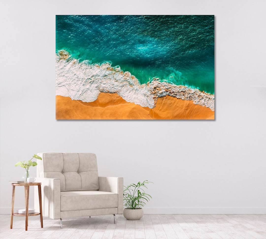 Sea Beach Canvas Art Print, Seascape Canvas Prints Wall Art Decor ...