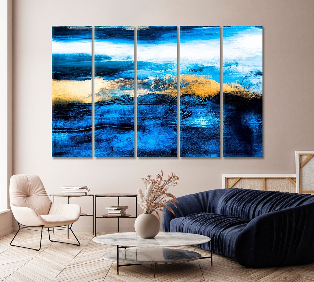 Abstract Large Contemporary Wall Decor Abstract Living Room Wall Art ...