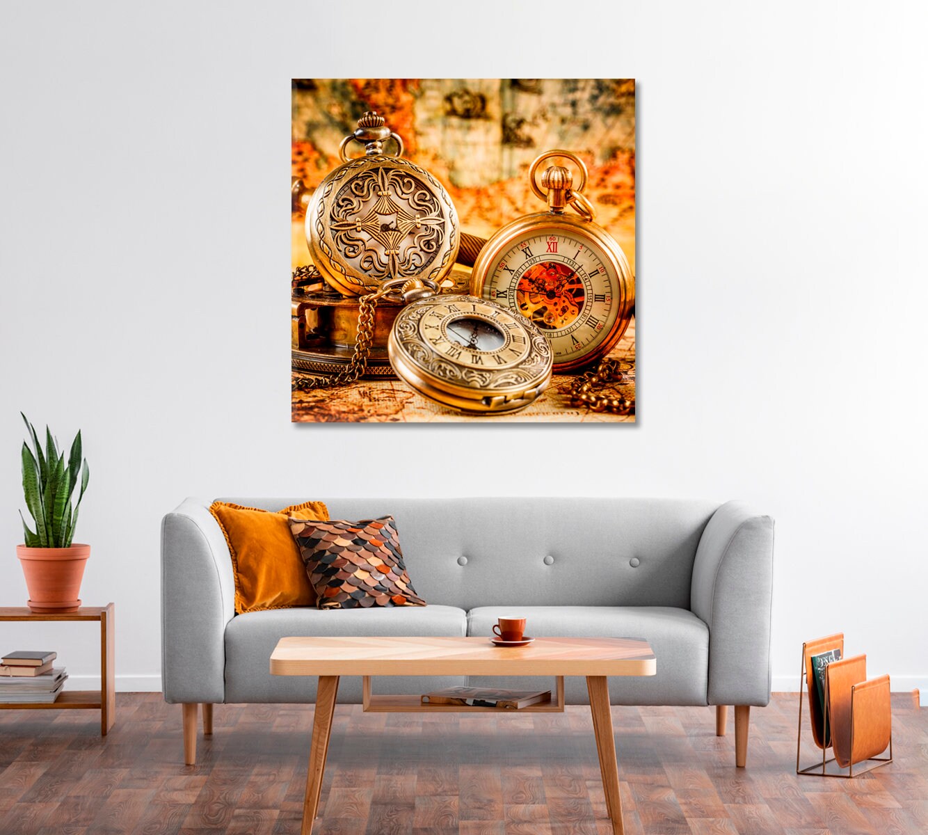 Vintage Antique Pocket Watch Wall Art Decor for Room Watch Canvas Print ...