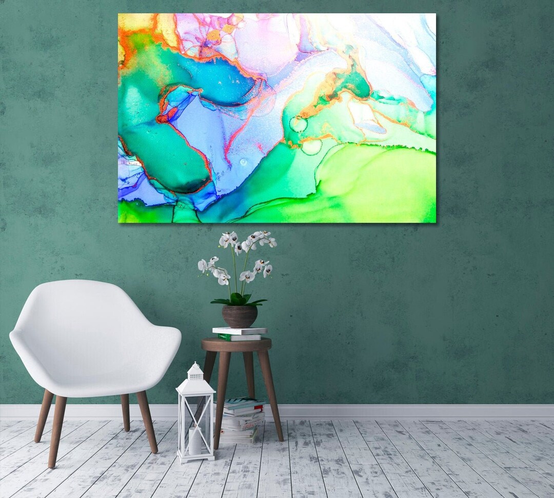 Abstract Canvas Art Wall Decor, Colorful Modern Wall Art, Bright Art ...